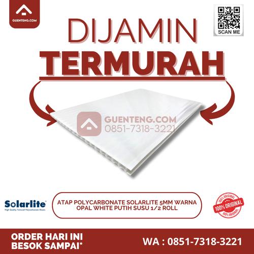 Jual Atap Polycarbonate Solarlite 5mm 1/2 Roll Warna Opal White Putih ...