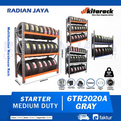 Promo KITARACK 6TR2020 Tire Rack Rak Ban Motor Mobil 600KG Rak Besi ...