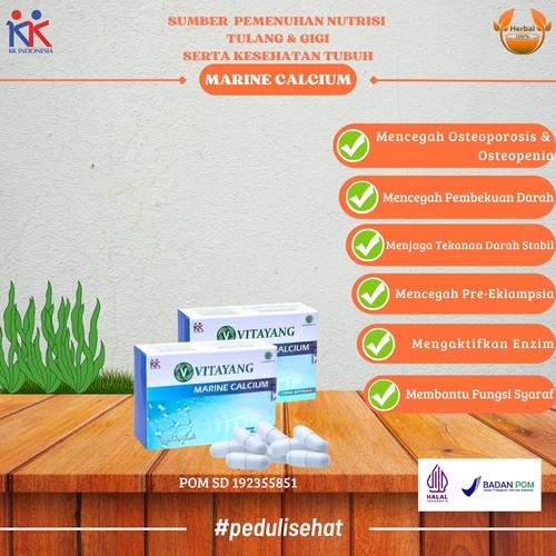 Jual Vitayang Marine Calcium (30 Kapsul). Cegah Osteoporosis. Kesehatan ...