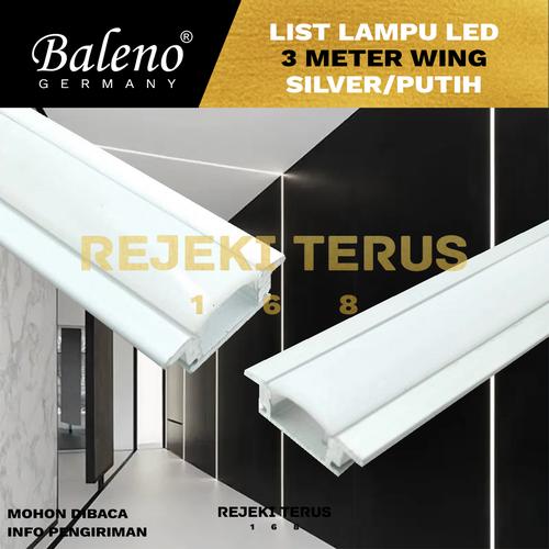 Jual List Lampu LED 3 Meter WING Silver Putih Rumah Lampu Lis Cover ...