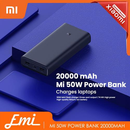 Jual Mi Power Bank 50W 20000 mAh Fast Charging 3 Port Output Pengisian Daya 74 Wh - Kota Bandung ...