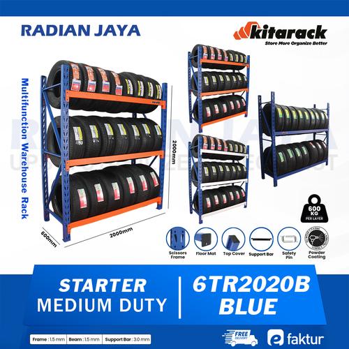 Promo KITARACK 6TR2020 Tire Rack Rak Ban Motor Mobil 600KG Rak Besi ...