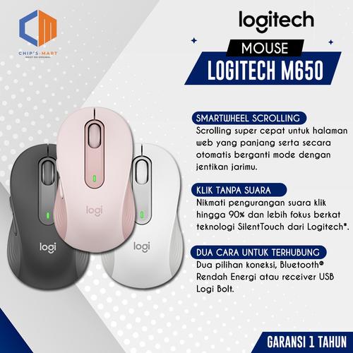 Promo Logitech Signature M650 Mouse Wireless Bluetooth Silent - Garansi ...