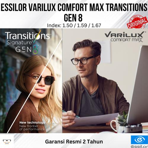 Jual Lensa Essilor Progresif Varilux Comfort Max Transitions Gen 8 ...