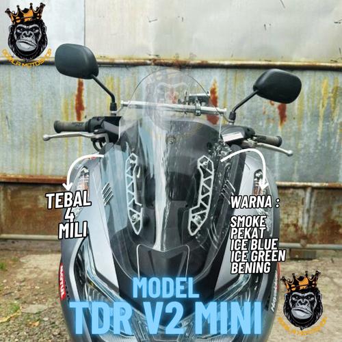 Jual Visor Windshield Lexi LX 155 2024 model Sporty TDR Mini V2 & V3 Sirip. Tebal 4 Mili ...