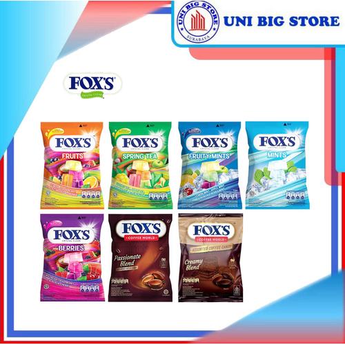 Jual Permen Foxs Fox's Crystal Clear Candy Bag 90 gr Fruit Mint Berry ...