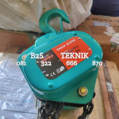 Jual Katrol Chain Block Wipro 1 Ton x 5 Meter Tackle Takel Manual ...