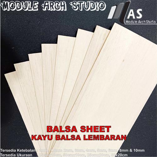 Jual Balsa Sheet Lebar 20cm - Kayu Balsa Lembaran jumbo - 2mm, 20cmx50cm - Kab. Tangerang ...