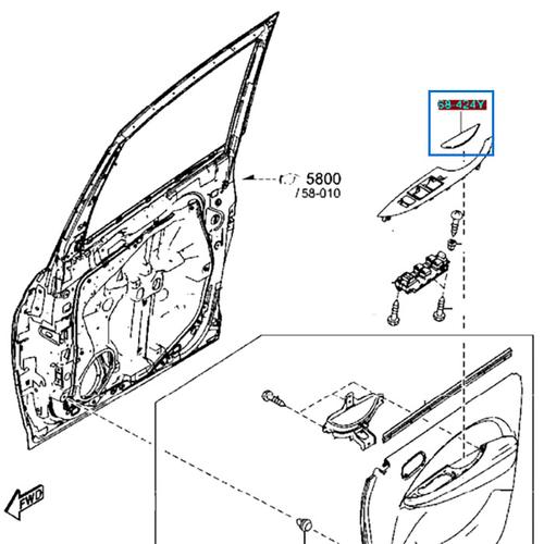 Jual Cover Lubang Pintu Mazda Biante Recess DEPAN KANAN - Kab ...