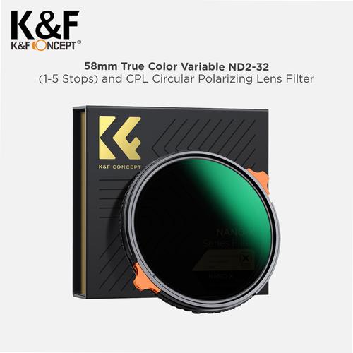 Promo KNF Concept 58mm Lens Filter Nano-X Variable NDX ND2-32 + CPL ...