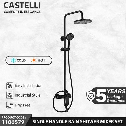 Promo CASTELLI 1186579 Shower Panas Dingin RAIN SHOWER MIXER Black ...