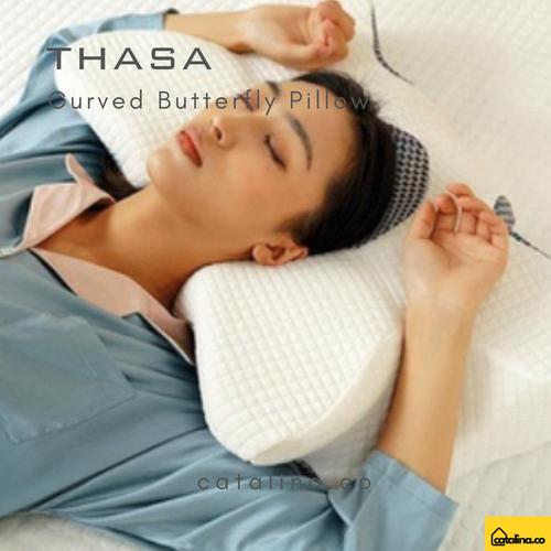Jual CATALINA-THASA Curved Butterfly Pillow Bantal Kontur Orthopedic Memory Foam Bantal Pereda ...