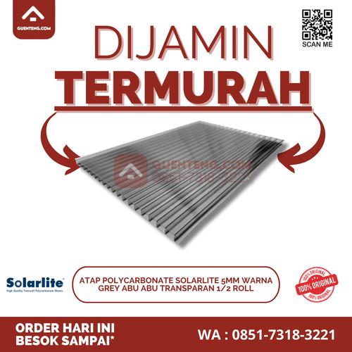 Jual Atap Polycarbonate Solite 4mm 1/2 Roll Warna Grey Abu Abu ...