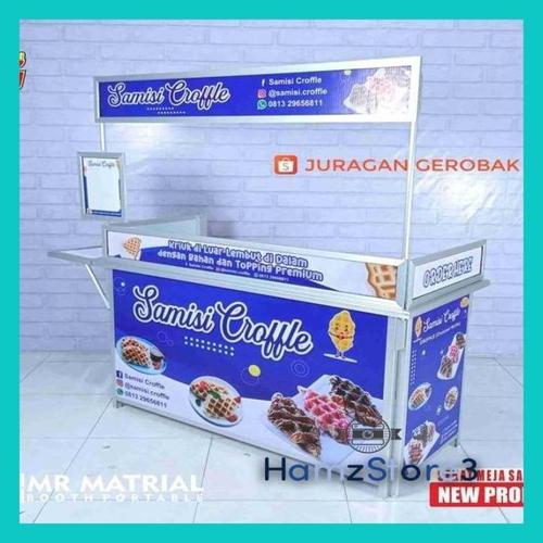 Jual [New] Booth Portable Jumbo Sekat Meja Samping Gerobak Lipat Meja ...