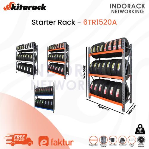 Jual KITARACK 6TR1520 Abu Tire Rack Rak Ban Motor Ban Mobil 600KG Rak ...