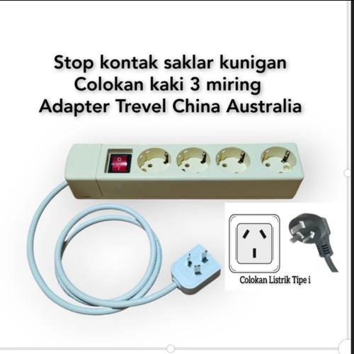 Jual Colokan Listrik Kaki 3 adaptor Travel Australia New Zealand China ...