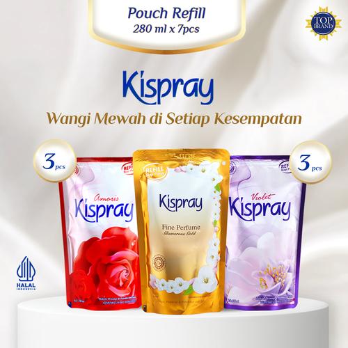 Promo Kispray Paket Refill 3 Pouch Amoris + 3 Pouch Violet + 1 Pouch ...