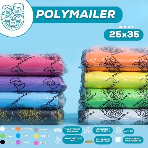 Jual Plastik Packing Polymailer LDPE 25X35CM Glossy Isi 100PCS Lem ...