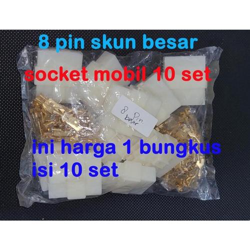 Jual Socket mobil 8 pin besar 10 set/ connector skun motor soket ...
