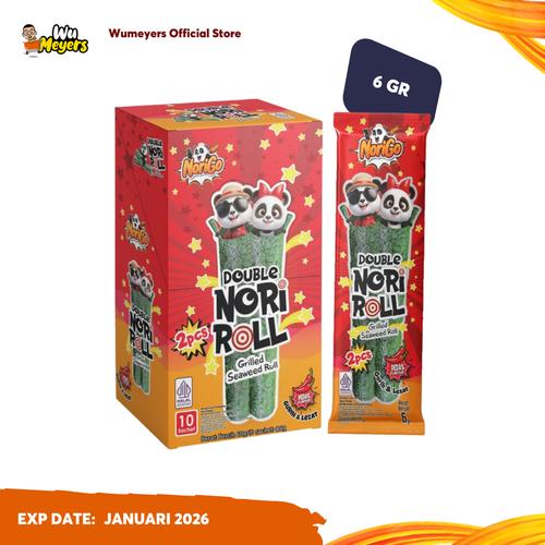Promo Norigo Snack Double Nori Roll Grilled Seaweed Roll / Snack Rumput ...