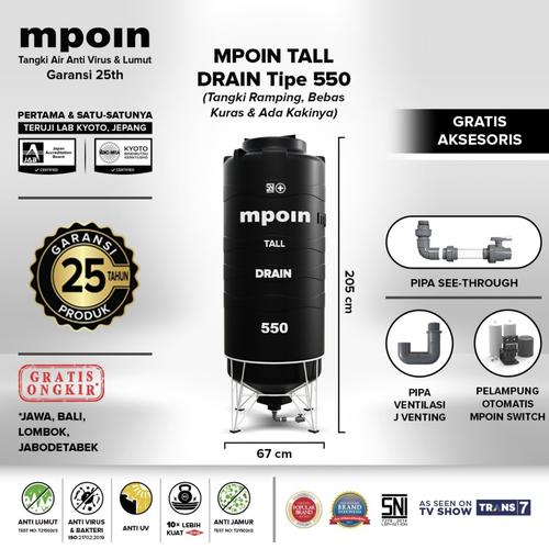 Jual Tangki / Toren Air Ramping MPOIN 550 Liter Tipe Tall Drain Bebas ...
