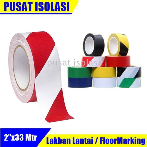 Jual PVC FLOOR MARKING TAPE | LAKBAN LANTAI 48mm x 33m - Merah Putih - Jakarta Barat - pusat ...