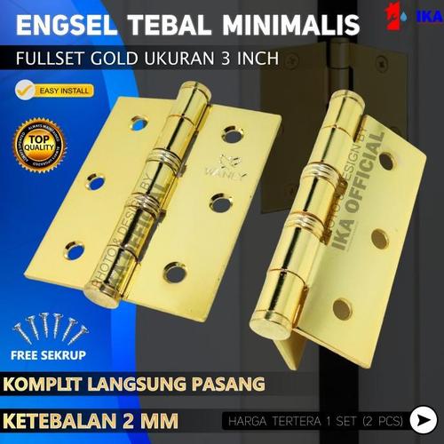 Jual ENGSEL JENDELA TEBAL 3 " Engsel Pintu Rumah Hitam Doff 3 4 5 Inci Door - Jakarta Selatan ...