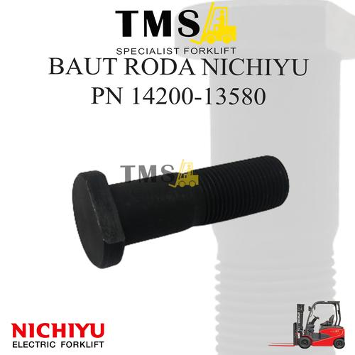 Jual Baut Roda Wheel Bolt HUB 14200-13580 Nichiyu Forklift Baut MUR NUT ...