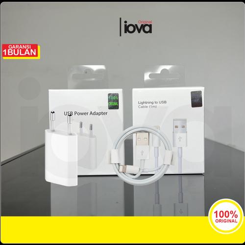 Jual Kabel charger IPhone - Lightning to Usb cable Original - adap+kabel 5w - Kota Depok - iova ...