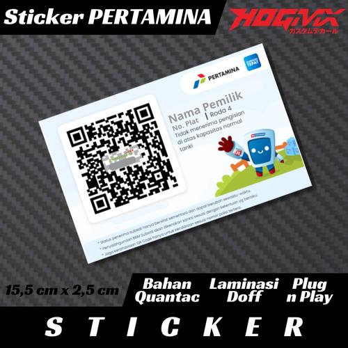 Jual Sticker PENGISIAN BENSIN Stiker Pertamina Bahan Quantac Laminasi ...