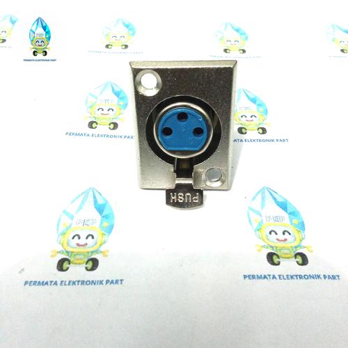 Jual Soket MIC Body casing box Canon kotak besi METAL SILVER konektor ...