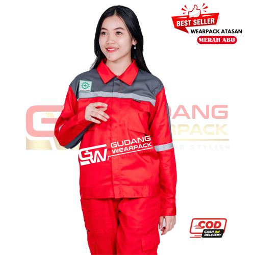 Promo Gudang Wearpack - Baju Kerja Seragam Proyek Warna Merah Abu ...