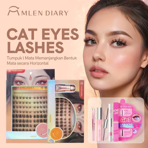 Promo MLEN DIARY Bulu Mata Cat eye Terlaris-D Curl dengan panjang 9 - 14 mm- dengan Bulu Mata ...
