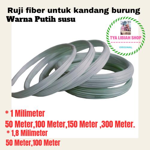 Jual Ruji Jeruj Fiber 1mm 1.8mm Putih susu 50 meter 100 meter 150 meter ...