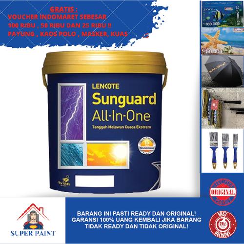 Jual Cat Tembok Luar Lenkote Sunguard All In 1 Warna Putih 20 Lt ...