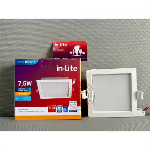 Jual LAMPU LED PLAFON INLITE SLIM DOWNLIGHT KOTAK 7,5W 7,5 WATT ...