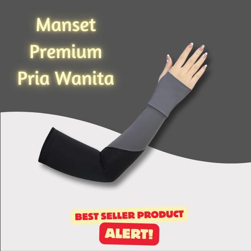 Jual Manset Tangan Pria Spandex Manset Tangan Wanita Premium Two Tone ...