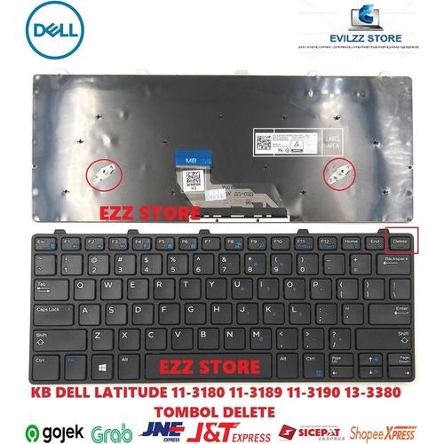 Jual KEYBOARD DELL LATITUDE 3300 3310 TOMBOL DELETE BLACK HITAM ...