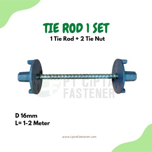 Jual Tie Rod Bekisting 1 Set (1 batang Tie Rod, 2 pcs Tie Nut) - 1 ...