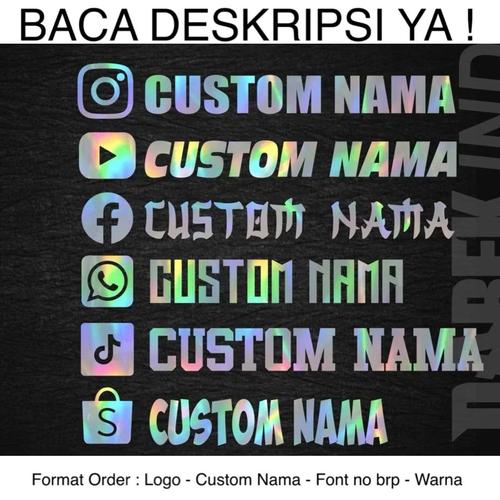 Jual STIKER CUSTOM NAMA STIKER CUSTOM MOTOR BISA REQUEST NAMA LOGO ...