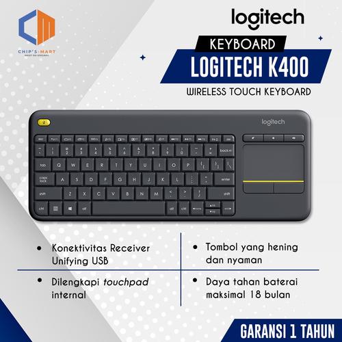 Jual LOGITECH K400 Plus Keyboard Wireless 100% original - Hitam - Kota ...