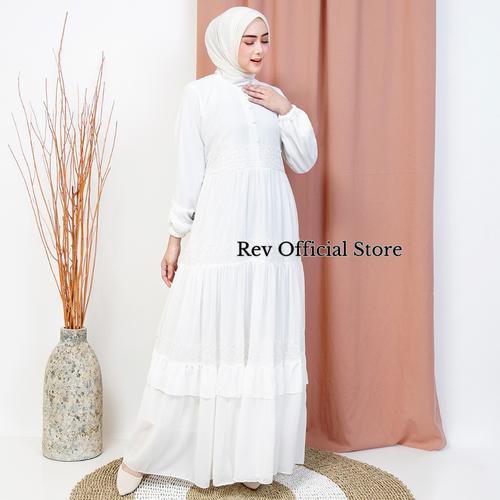 Promo Gamis Rev Model Tiga Umpak Putih Tulang Busana Haji dan Umroh ...