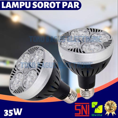 Promo Lampu sorot spotlight par light e27 35w spotlight led 35w led plafond Hitam - 35W, 4000K ...