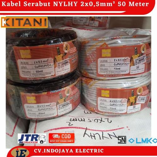 Jual P R O M O Kabel Nylhy Kitani 2X0,5Mm Panjang 50 Meter Kabel ...