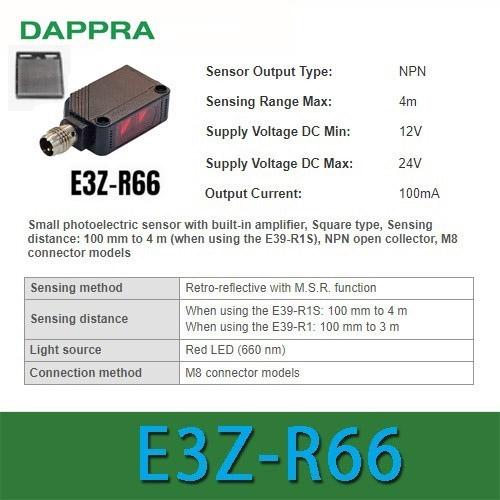 Jual E3Z-R66 4M NPN Small photoelectric sensor with built-in amplifier ...
