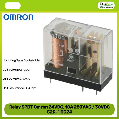 Jual Relay SPDT Omron 24VDC, 10A 250VAC / 30VDC G2R-1 DC24 - Kota ...