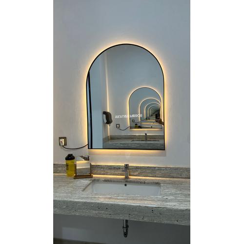 Jual Cermin LED Frame Besi Setengah Kapsul Frame Besi Cermin LED Frame ...