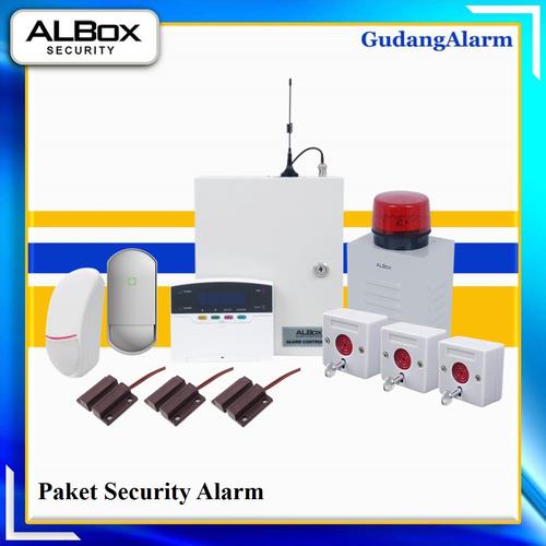 Jual Paket Alarm Security System Panel Albox 8 Zone (Support GSM & TCP ...