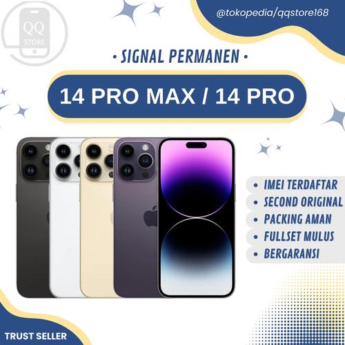 Jual iPhone 14 Pro Max / 14 Pro 128GB/256GB/512GB (imei Terdaftar) Second Mulus Normal Fullset ...