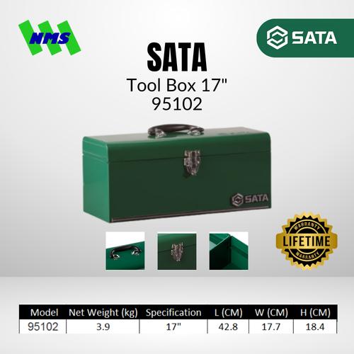 Promo Kotak Perkakas SATA 95102 17" Metal Tool Box Chest Besi 17 Inci ...